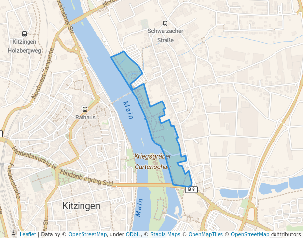 Gartenschaugelände in Kitzingen | Map and Routes