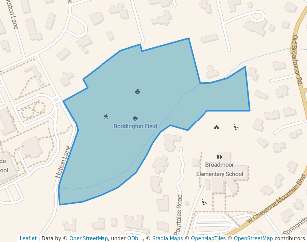 Boddington Field in Colorado Springs | Map and Routes