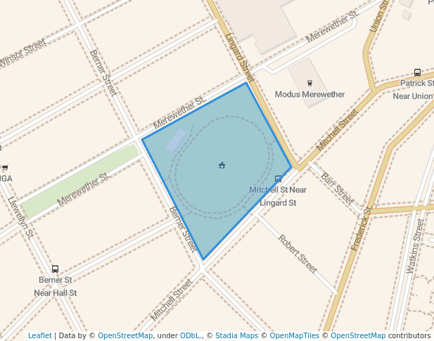 Mitchell Park in Merewether | Map and Routes