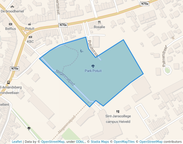 Park Potuit in Gent | Map and Routes