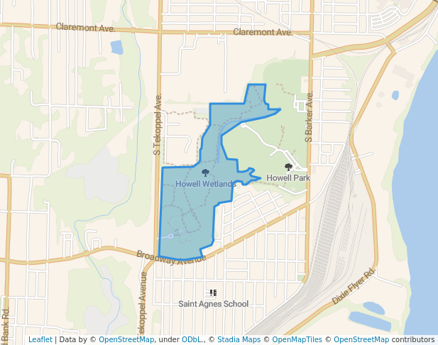Howell Wetlands in Evansville | Map and Routes