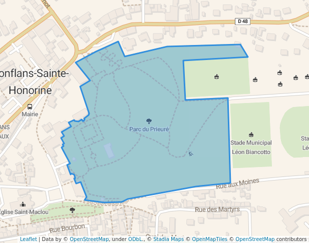 Parc du Prieuré in Conflans-Sainte-Honorine | Map and Routes