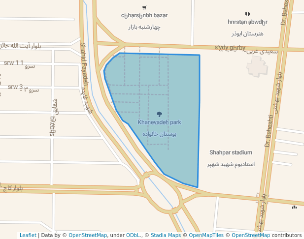 Khanevadeh park in Birjand | Map and Routes