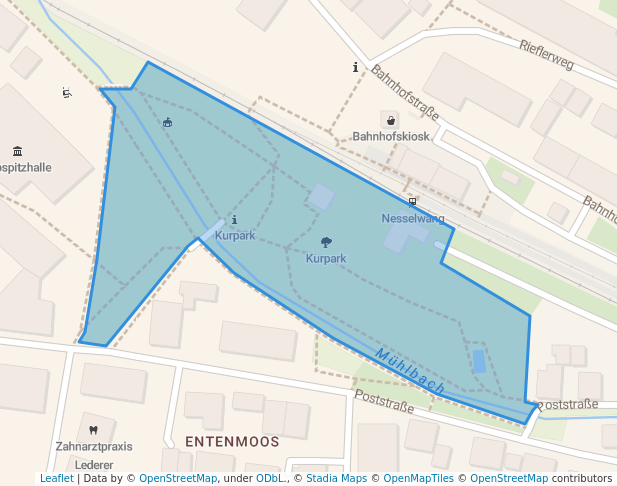 Kurpark in Nesselwang | Map and Routes