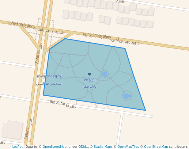 پارک ظفر in Birjand | Map and Routes