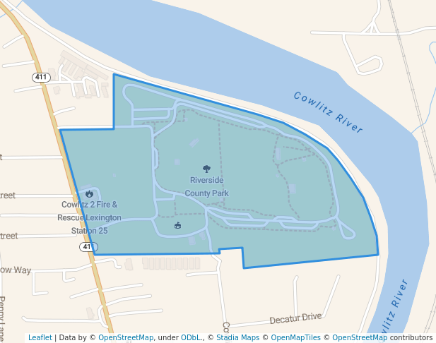 Riverside County Park in Kelso | Map and Routes