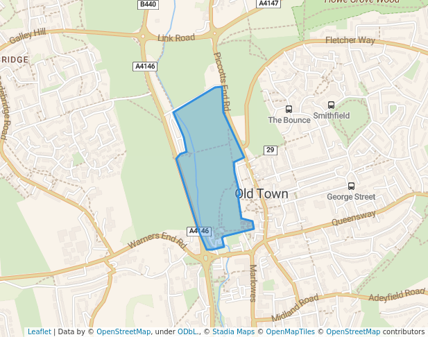 Gadebridge Park in Hemel Hempstead | Map and Routes