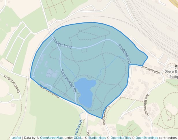 Stadtpark in Plauen | Map and Routes