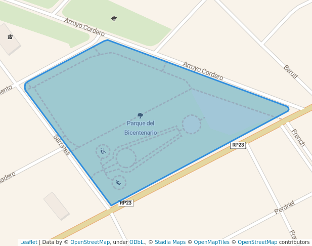 Parque del Bicentenario in San Fernando | Map and Routes