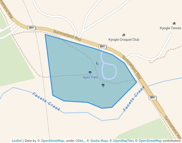 Apex Park in Kyogle | Map and Routes