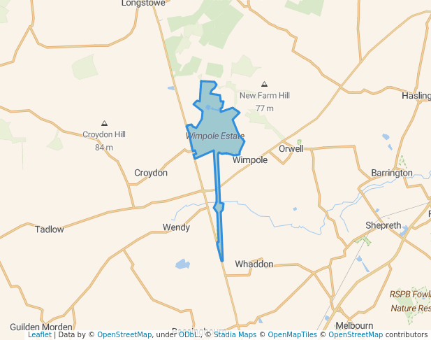 Wimpole Estate in Wimpole | Map and Routes