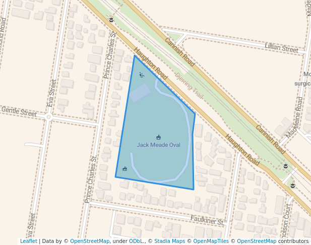 Jack Meade Reserve in Clayton | Map and Routes