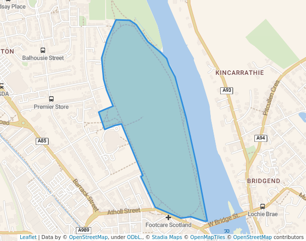 North Inch in Perth | Map and Routes