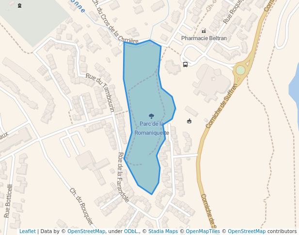 Parc de la Romaniquette in Istres | Map and Routes
