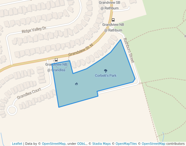 Corbett's Park in Oshawa | Map and Routes