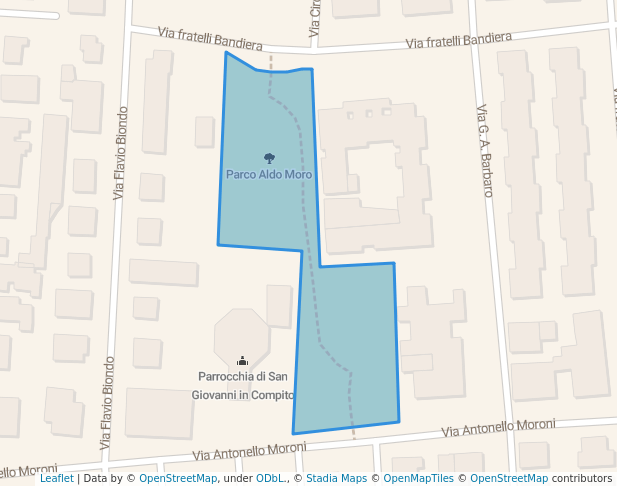 Parco Aldo Moro in Savignano sul Rubicone | Map and Routes