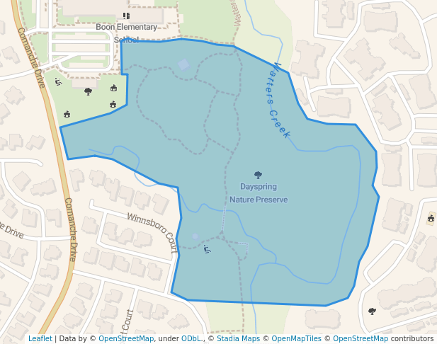 Dayspring Nature Preserve in Allen | Map and Routes