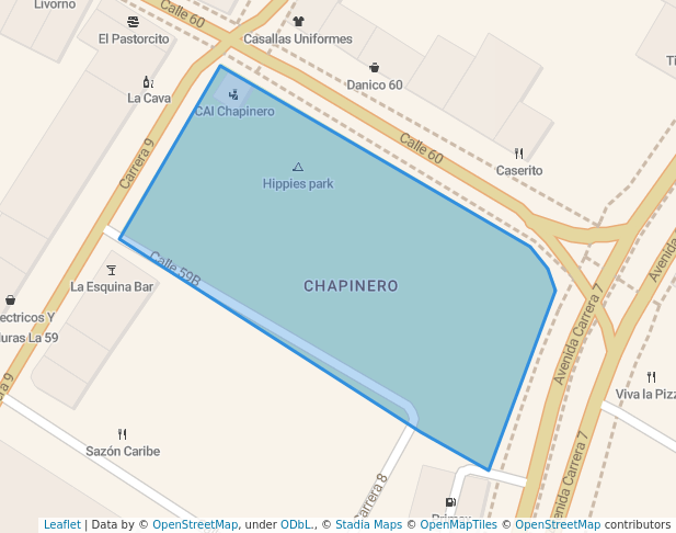 Parque de los Hippies o Sucre in Bogotá | Map and Routes