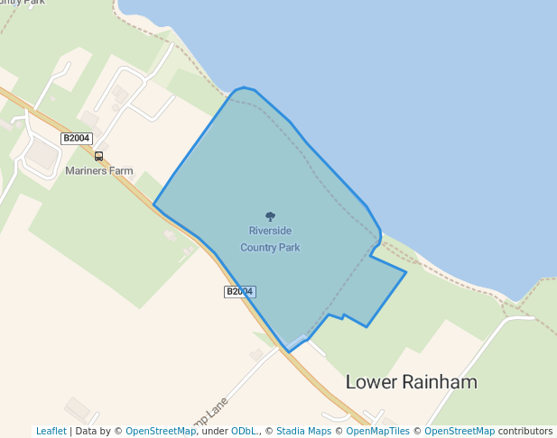 Riverside Country Park in Rainham | Map and Routes