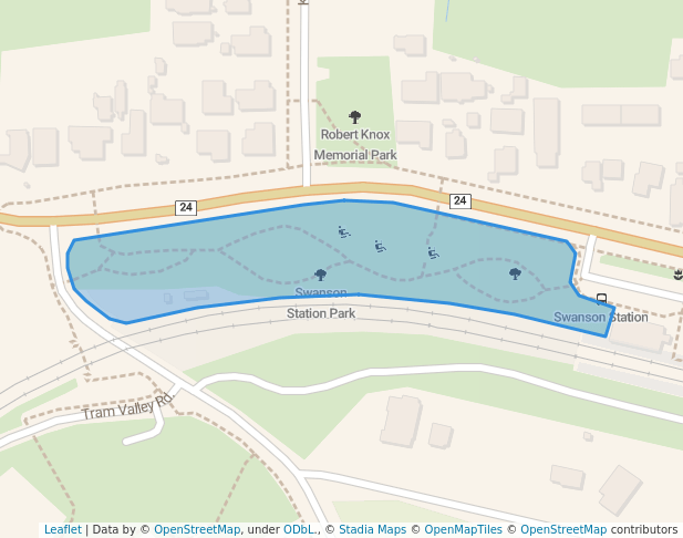 Swanson Station Park in Auckland | Map and Routes