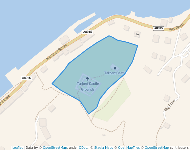 Tarbert Castle Grounds in Tarbert | Map and Routes