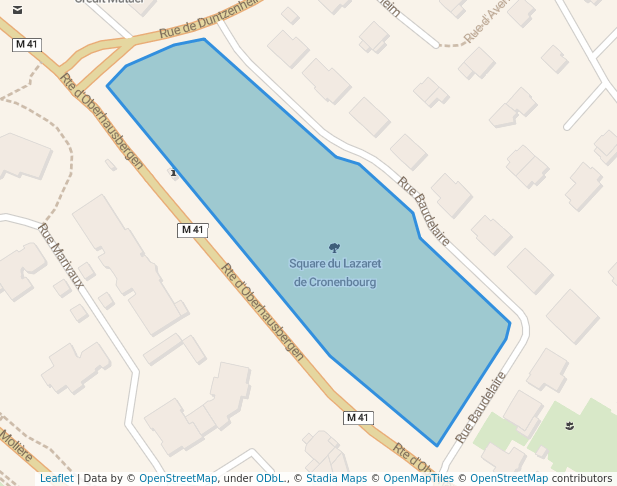 Square du Lazaret de Cronenbourg in Strasbourg | Map and Routes