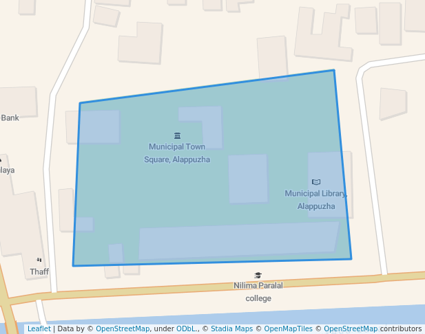 Muncipal Town Square in Alappuzha | Map and Routes