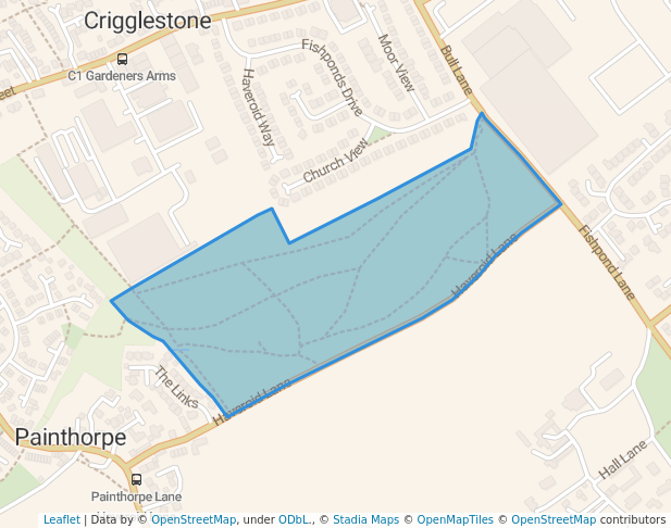 Betty Eastwood Park in Crigglestone | Map and Routes