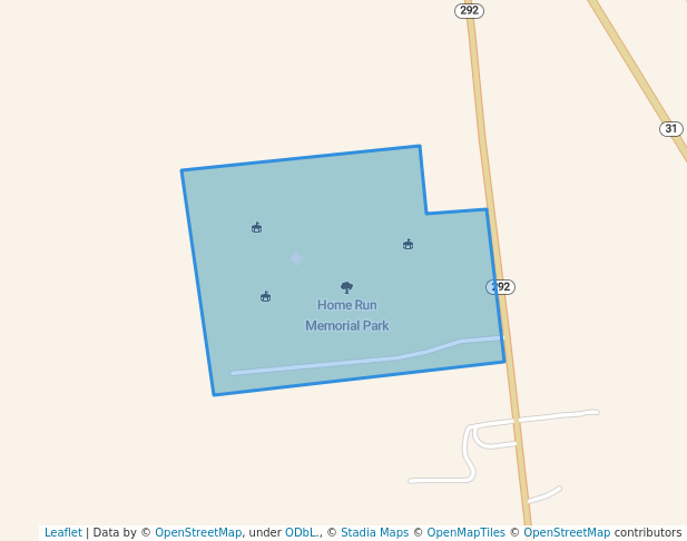 Home Run Memorial Park in Kenton | Map and Routes