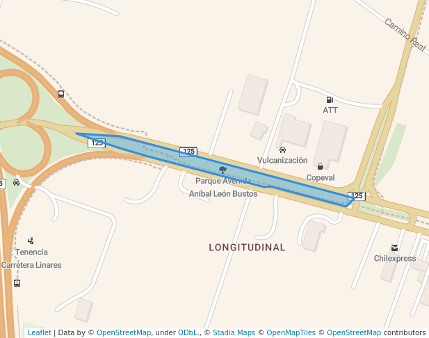 Parque Avenida Aníbal León Bustos in Linares | Map and Routes