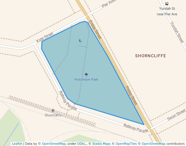 Hutchison Park in Shorncliffe | Map and Routes