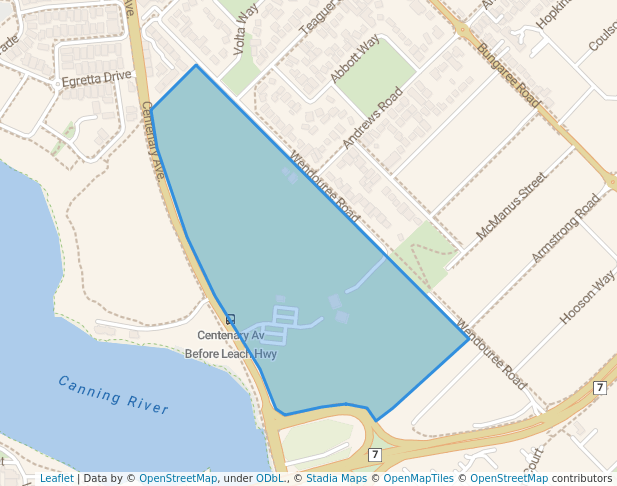 Centenary Park in Wilson | Map and Routes