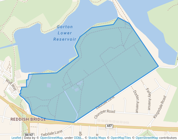 Debdale Park in Manchester | Map and Routes