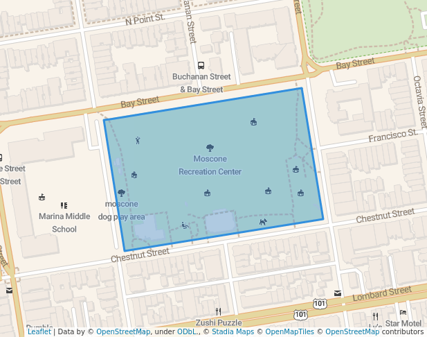 Moscone Recreation Center in San Francisco | Map and Routes