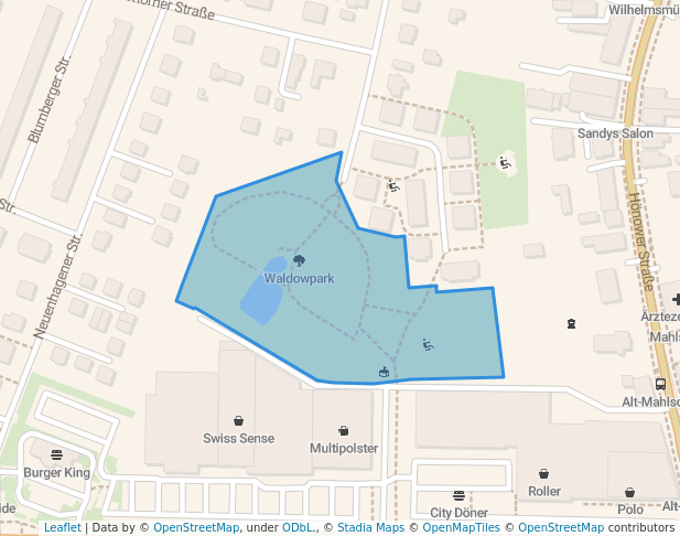 Waldowpark in Berlin | Map and Routes