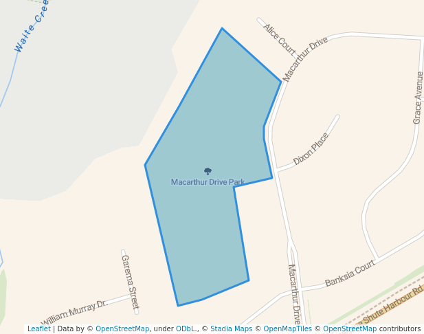 Macarthur Drive Park in Cannonvale | Map and Routes