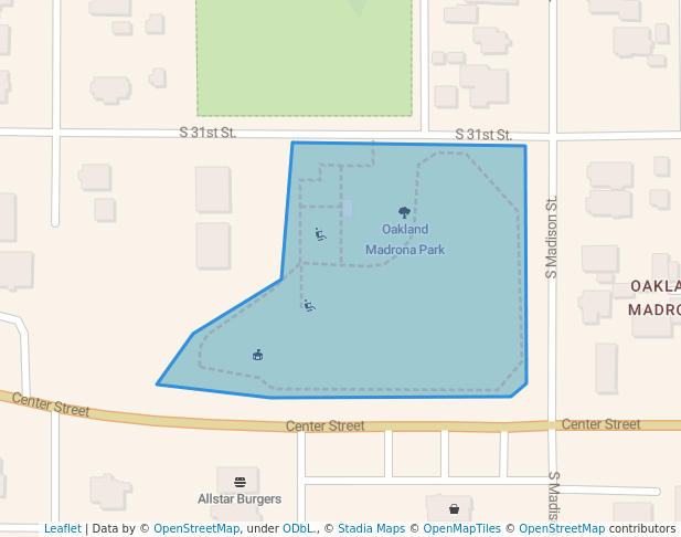 Oakland Madrona Park in Tacoma | Map and Routes