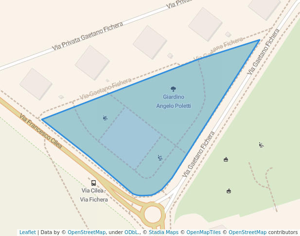 Giardino Angelo Poletti in Milano | Map and Routes