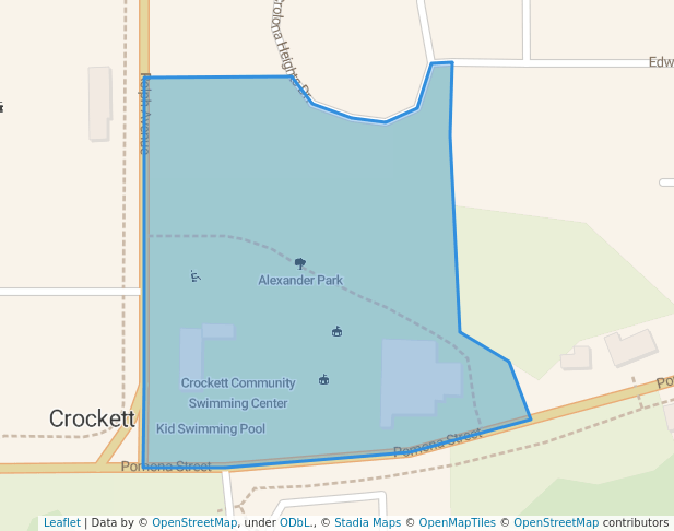 Alexander Park in Crockett | Map and Routes