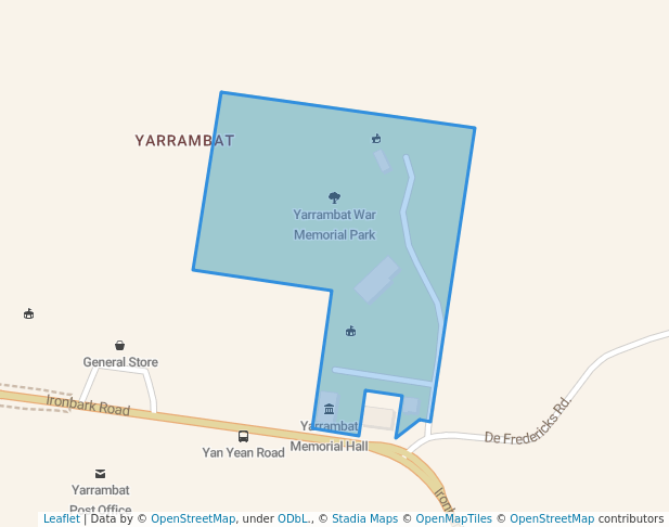 Yarrambat War Memorial Park in Yarrambat | Map and Routes