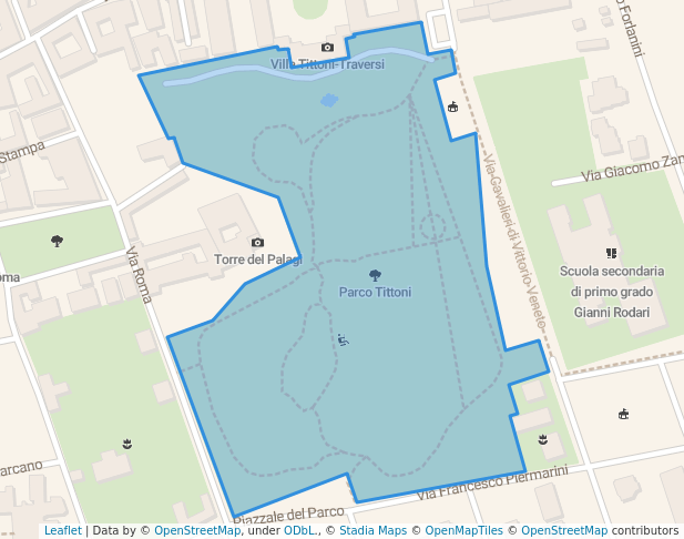 Parco Tittoni in Desio | Map and Routes