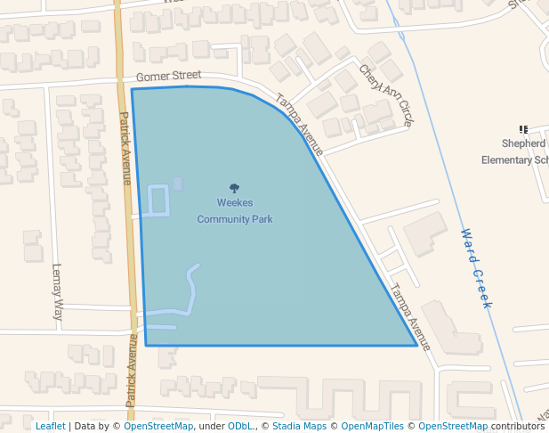 Weekes Community Park in Hayward | Map and Routes