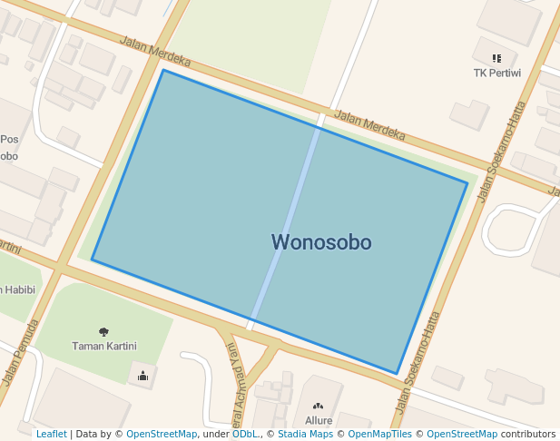 Alun-alun Wonosobo in Wonosobo | Map and Routes
