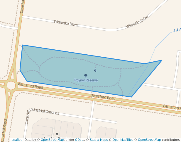 Poyner Reserve in Lilydale | Map and Routes