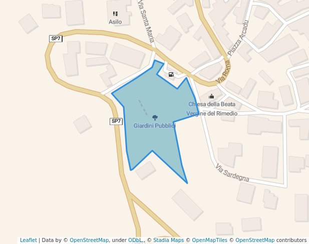 Giardini Pubblici in Nule | Map and Routes