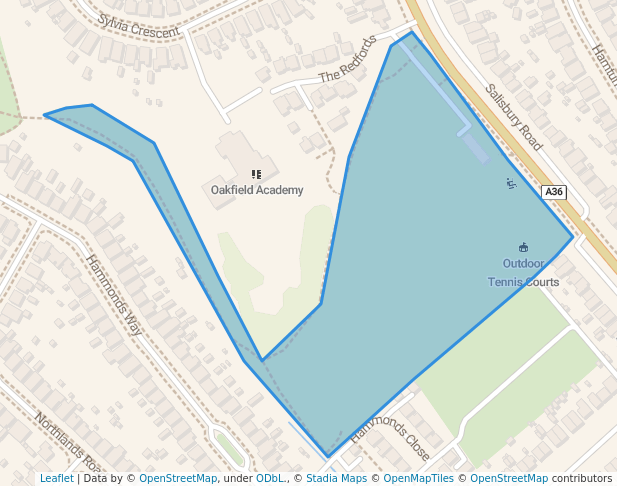 Testwood Recreation Ground in Totton | Map and Routes