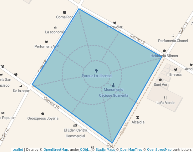 Parque La Libertad in San Gil | Map and Routes