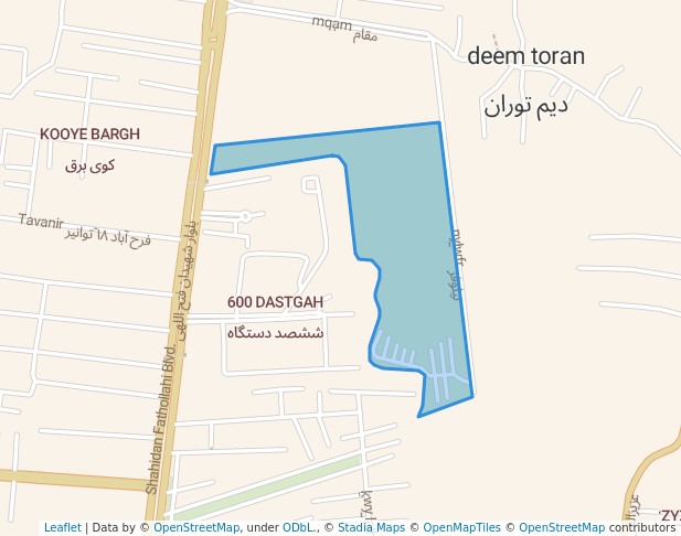 بوستان بانوان in Sari | Map and Routes