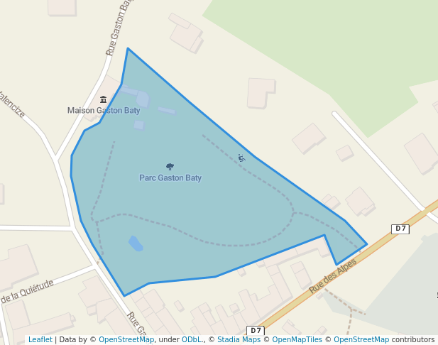 Parc Gaston Baty in Pélussin | Map and Routes