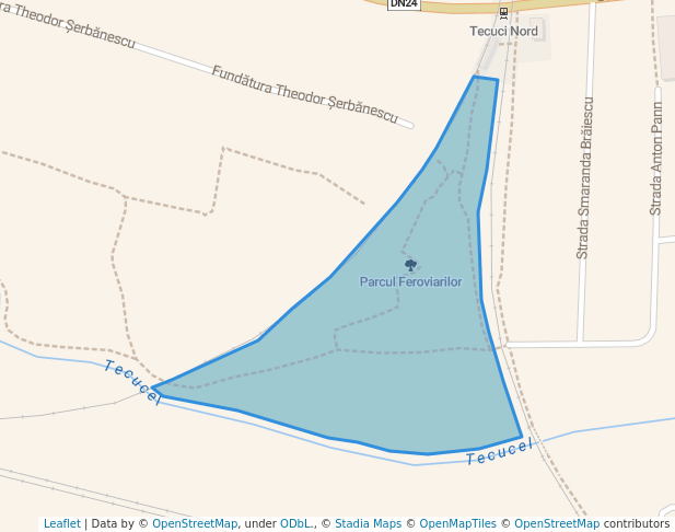 Parcul Feroviarilor in Tecuci | Map and Routes